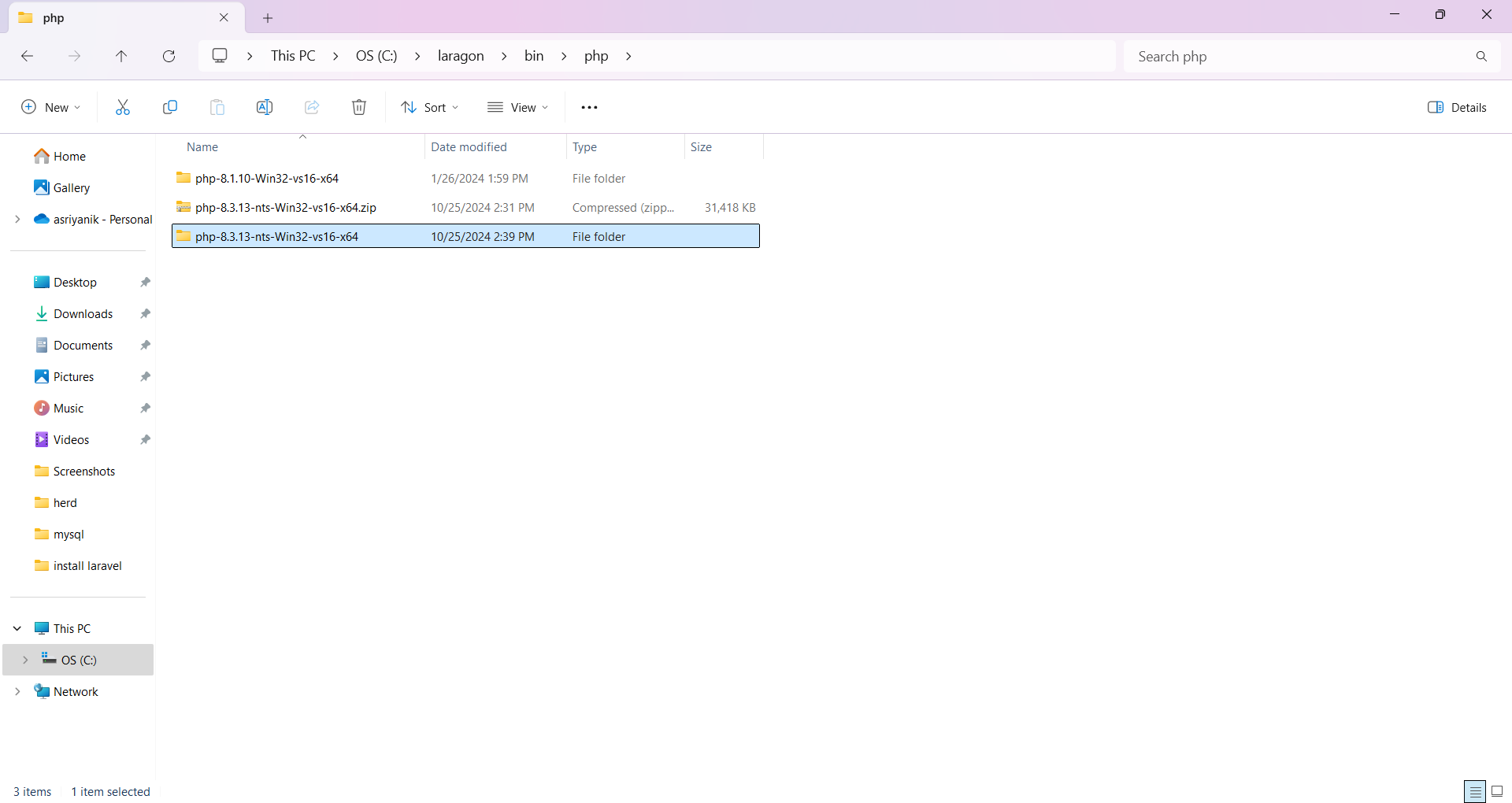 Panduan Update Versi PHP di Laragon
